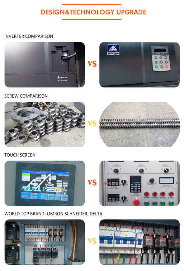 Restaurant Twin Screw Extruder Millet Rice Maize Corn Wheat Puffed ...