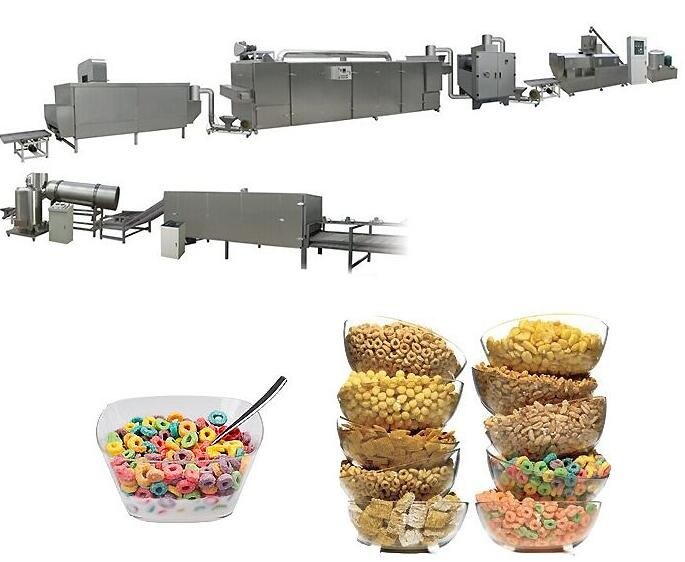 Multifunctional Extruder Corn Maize Flakes Breakfast Cereals Machine ...